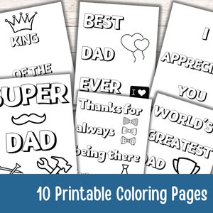 Fathers Day Gift From Kids, Dad Coloring Page Printable, Instant ...