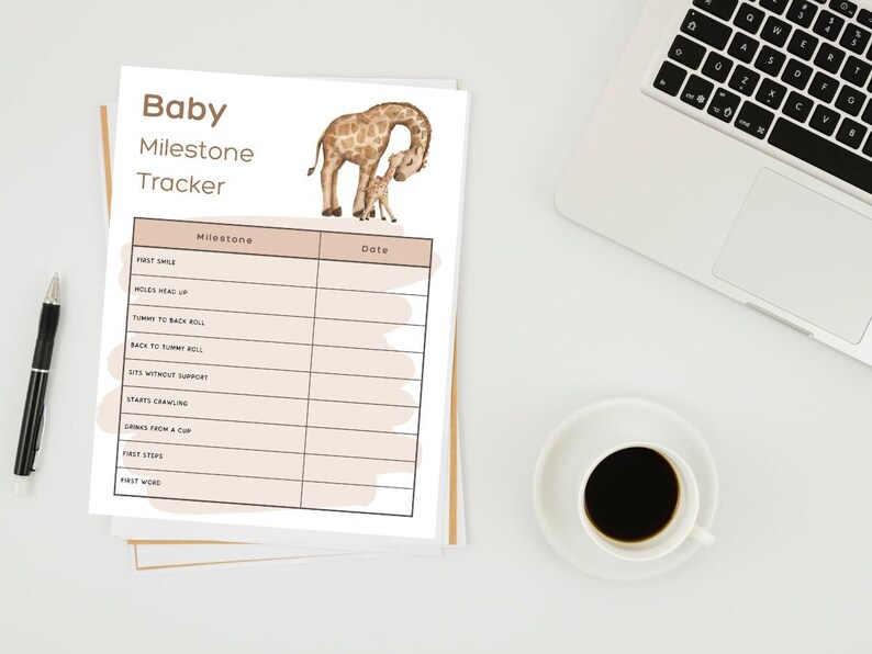 Baby Milestone Tracker - DIGITAL PRINT! Baby First Years Milestones ...
