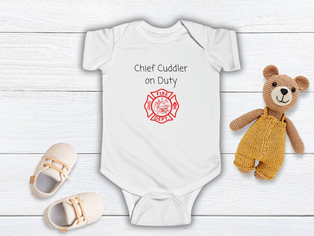 Firefighter Onesie Baby Boy, Fire Department Newborn Bodysuit ...