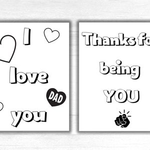 Fathers Day Gift From Kids, Dad Coloring Page Printable, Instant ...