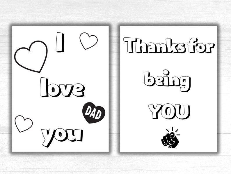 Fathers Day Gift From Kids, Dad Coloring Page Printable, Instant ...