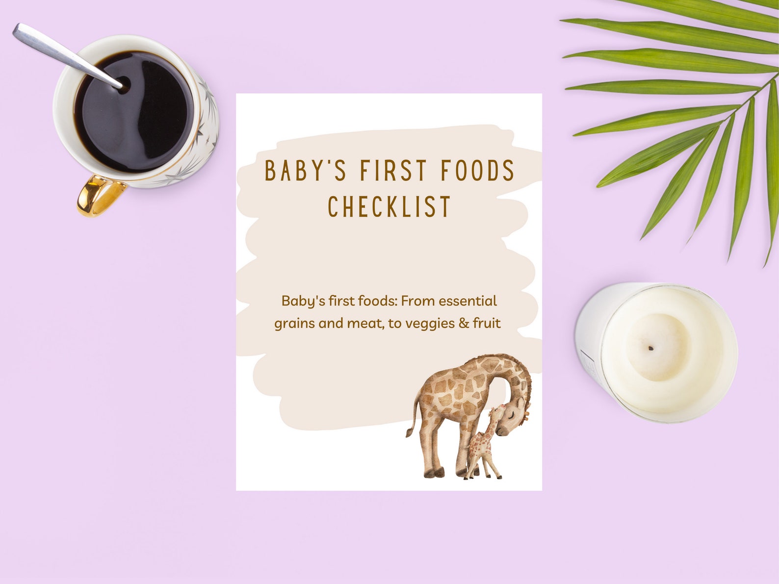 Printable Baby First Foods Checklist, Baby Led Weaning Tracker, Digital ...