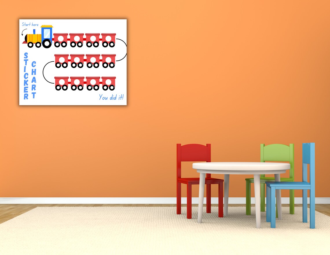 Toddlers Routine Sticker Chart, Kids Habit Reward Chart, Printable ...