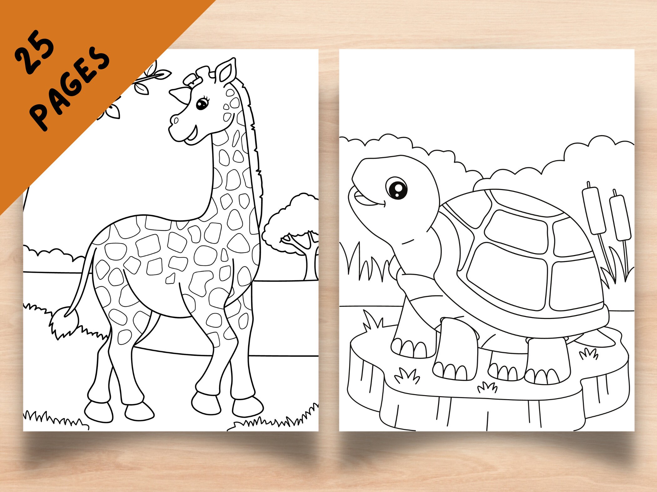 25 Animal Coloring Pages for Toddlers, Printable Coloring Pages for ...