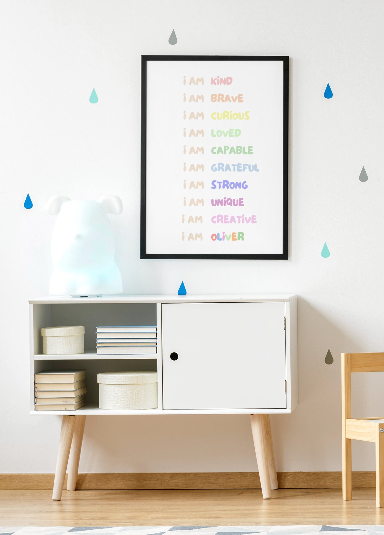 Positive Affirmations for Kids, Printable Rainbow Affirmations, Kids ...