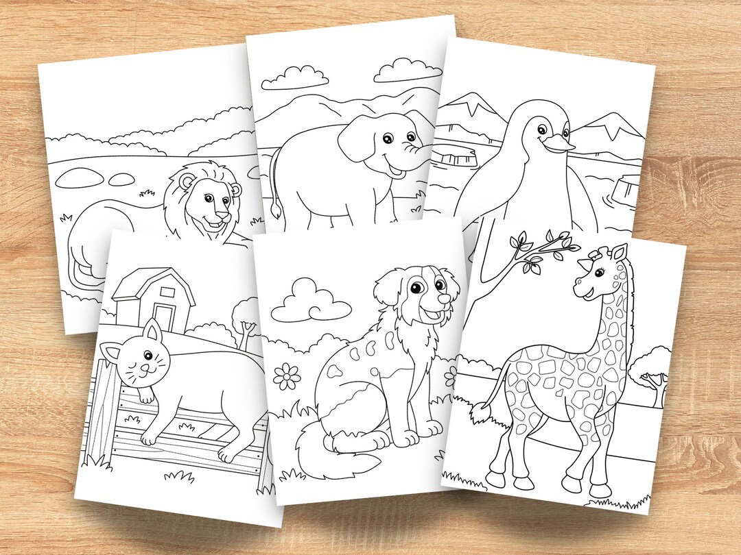 25 Animal Coloring Pages for Toddlers, Printable Coloring Pages for ...