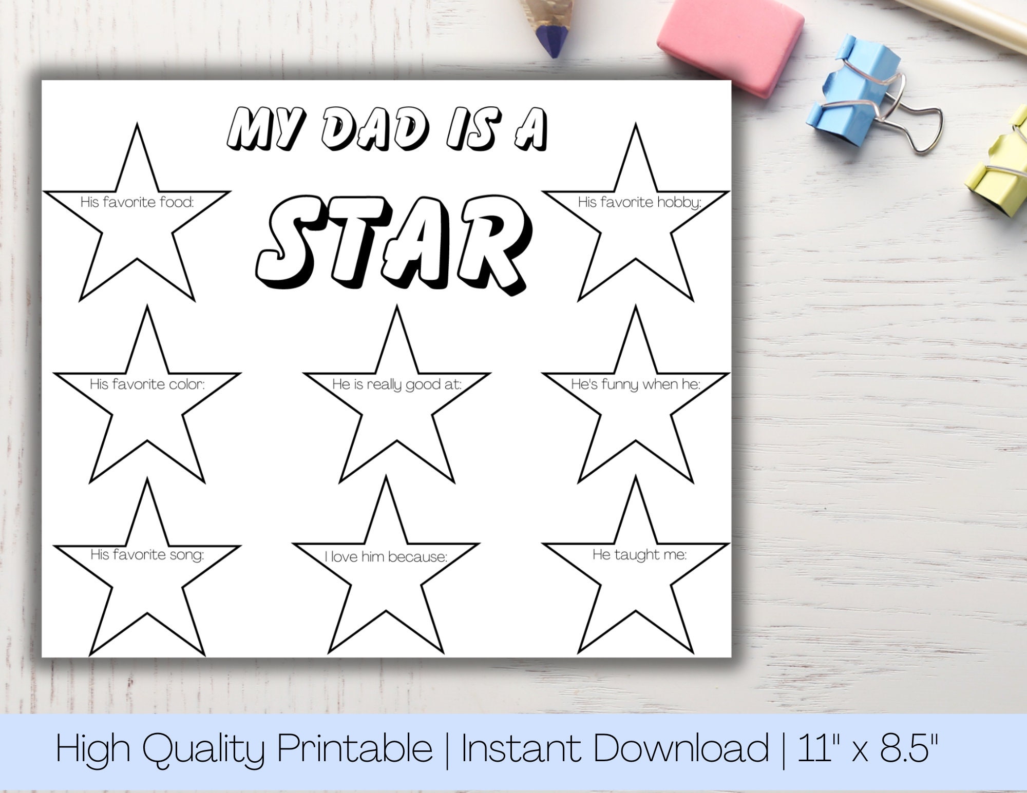 Fathers Day Gift From Kids, Dad Coloring Page Printable, All About Dad ...
