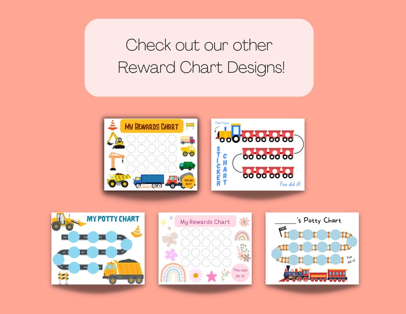 Train Reward Chart for Kids, Toddler Behavior Chart, Boy Potty Reward ...