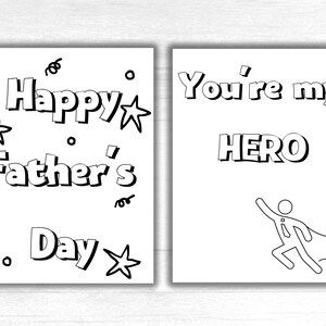 Fathers Day Gift From Kids, Dad Coloring Page Printable, Instant ...