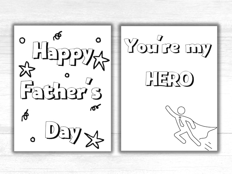 Fathers Day Gift From Kids, Dad Coloring Page Printable, Instant ...