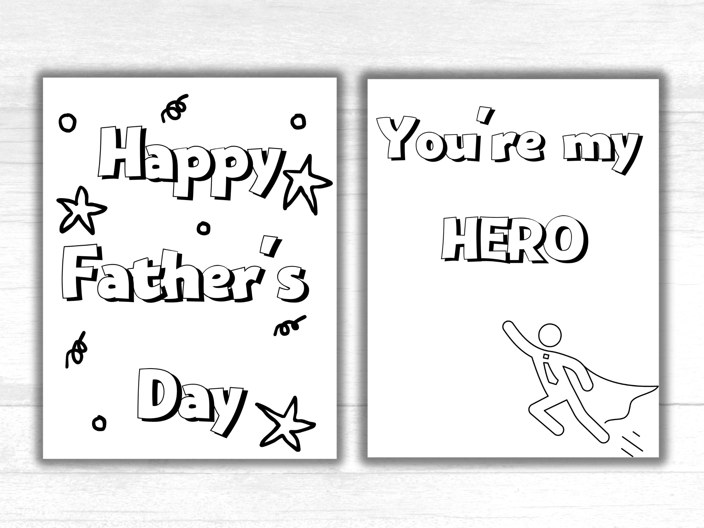 Fathers Day Gift From Kids, Dad Coloring Page Printable, Instant ...