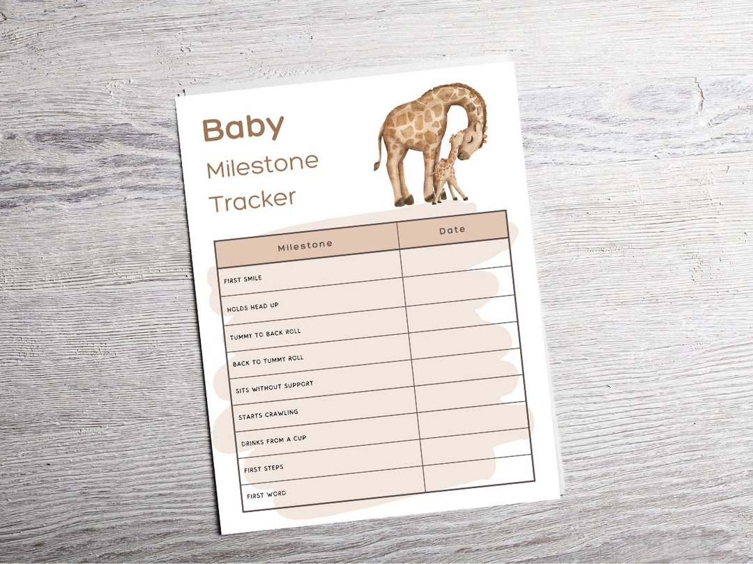 Baby Milestone Tracker - DIGITAL PRINT! Baby First Years Milestones ...