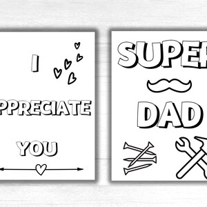 Fathers Day Gift From Kids, Dad Coloring Page Printable, Instant ...