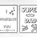Fathers Day Gift From Kids, Dad Coloring Page Printable, Instant ...