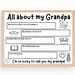 All About My Grandpa Printable, Gift From Grandkids, DIY Fathers Day ...