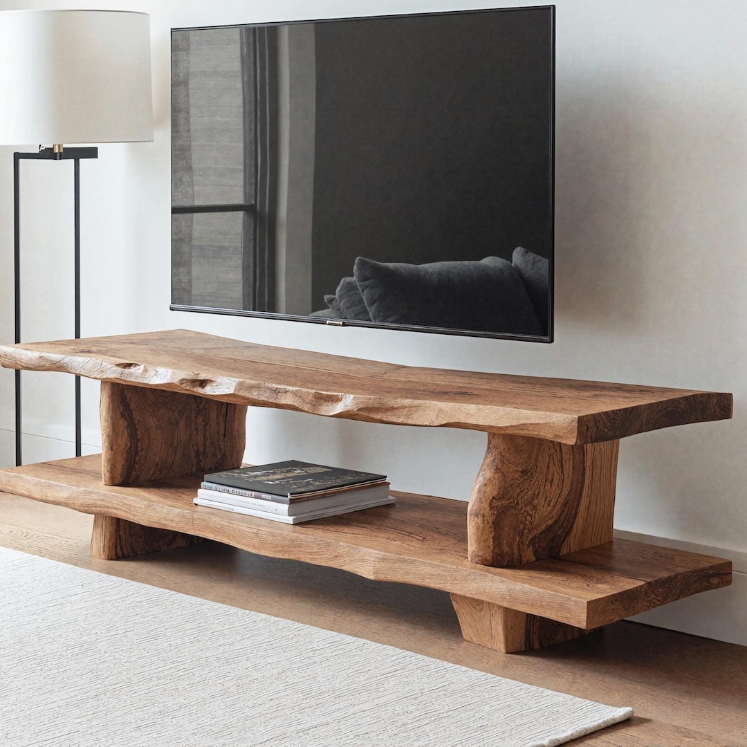 Rustic Solid Wood Custom Tv Stand Handmade Tv Cabinet Stand Antique ...