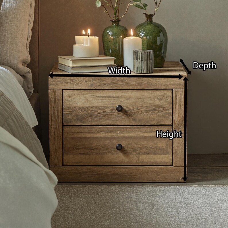 Farmhouse Floating Table for Bedroom Handmade Floating Nightstand With ...