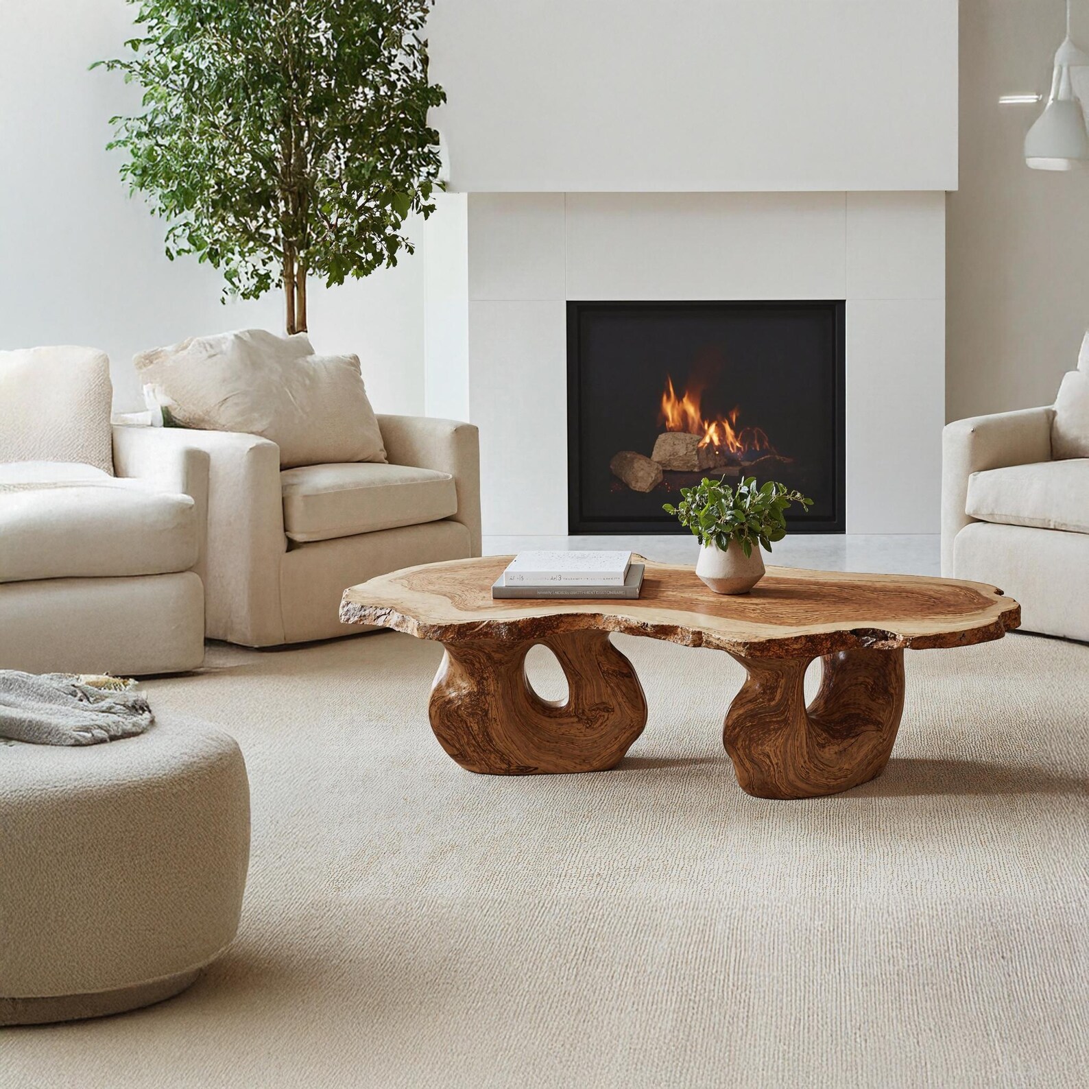 Reclaimed Wood Coffee Table Handmade Live Edge Side Table Farmhouse ...