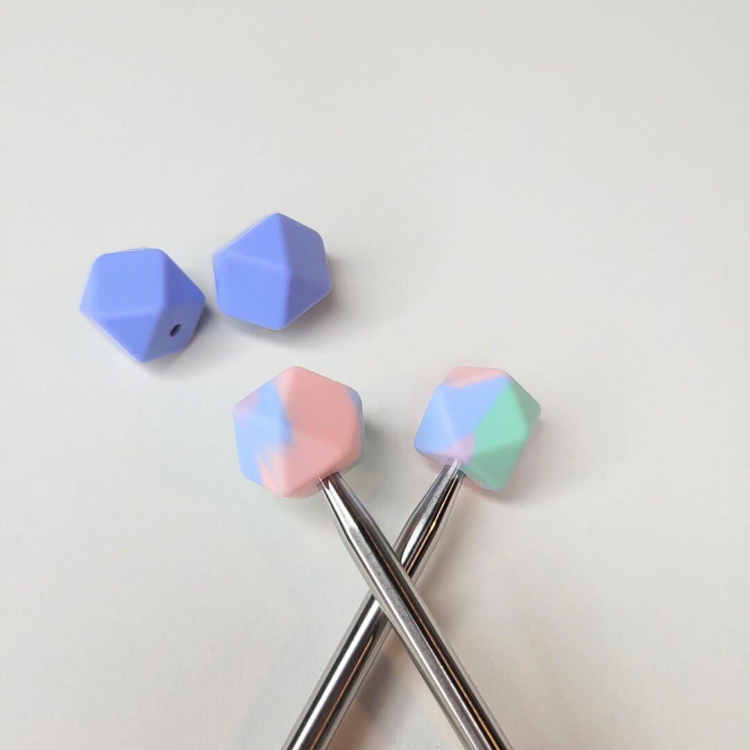 Hexagon Stitch Blockers 2 Colour Options Needle Tip Protectors Knitting ...