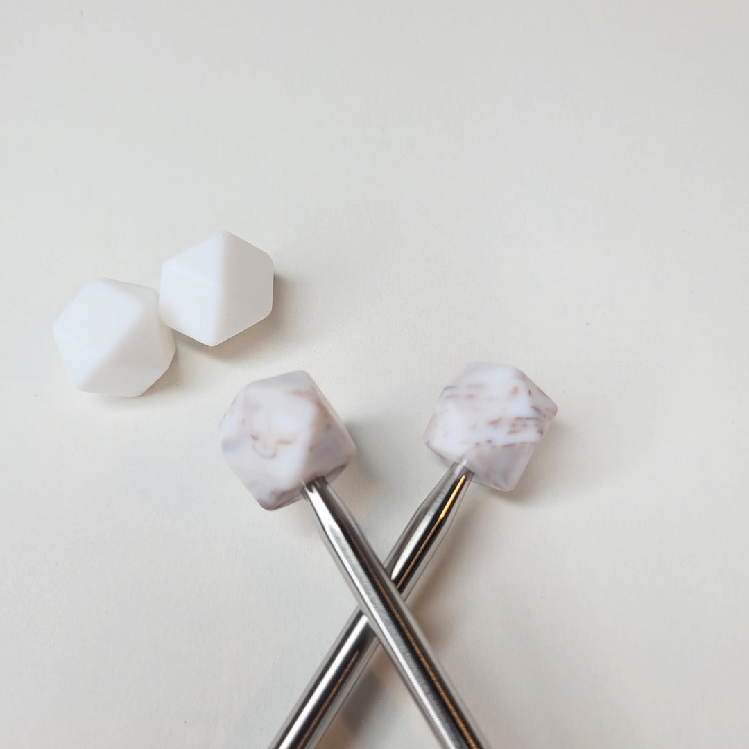 Hexagon Stitch Blockers 2 Colour Options Marble and White Needle Tip ...