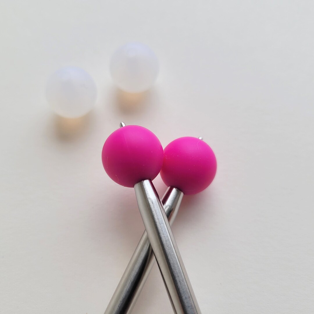 Fuchsia & Translucent Small Stitch Blockers Set of 2 Needle Tip ...
