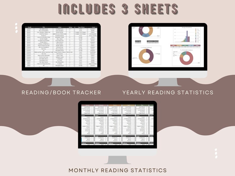 2024 Suivi du carnet de lecture de base GOOGLE SHEETS tracker de ...