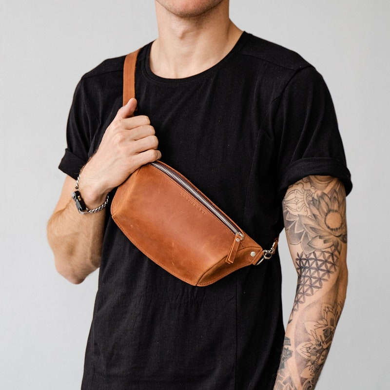 Mens Leather Fanny Belt - Etsy