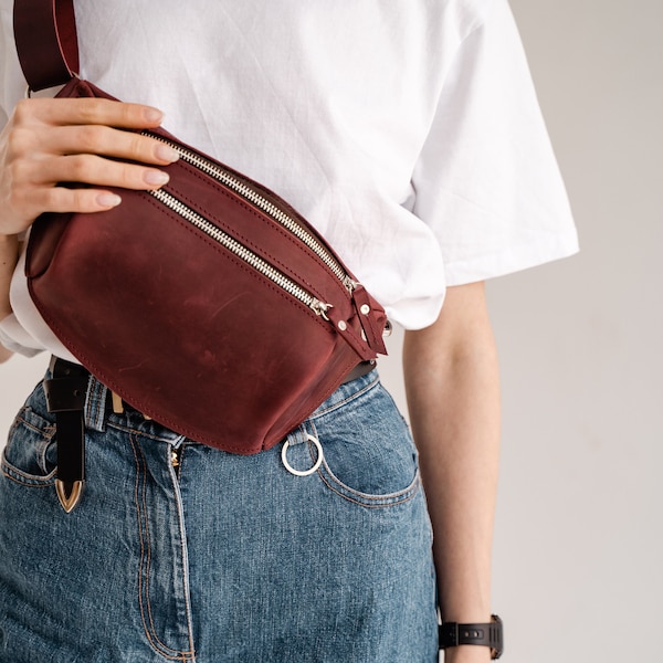 Leather Hip Bag - Etsy