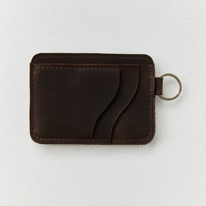 Keychain Wallet, Leather Keychain Card Holder, Personalised Keyring ...