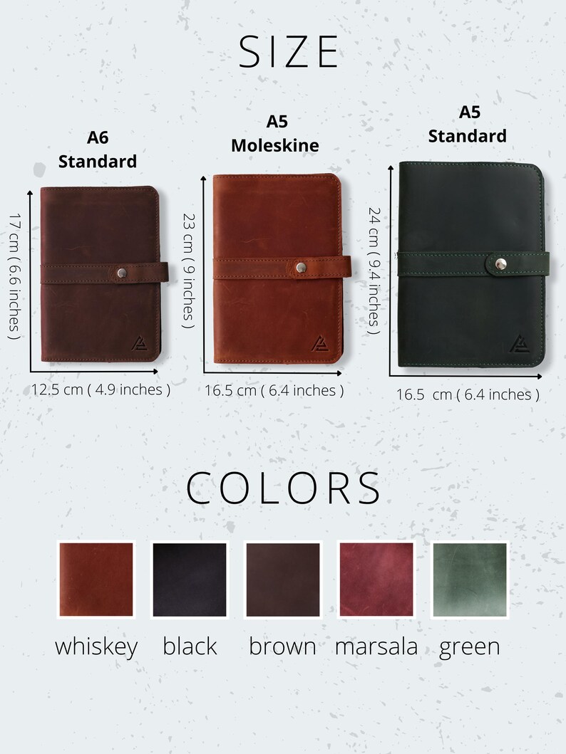 Refillable Leather Journal A5, Moleskine Notepad, Personalized Notebook ...