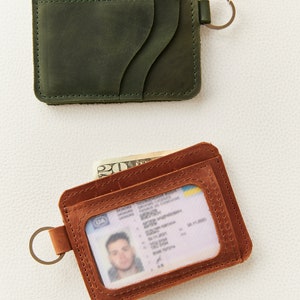 Keychain Wallet, Leather Keychain Card Holder, Personalised Keyring ...