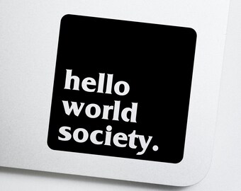 Hello World Decal - Etsy
