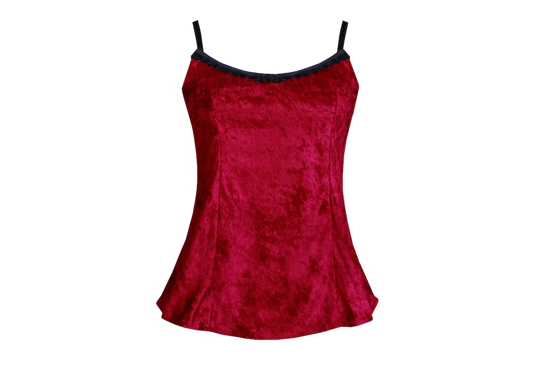 Cami Velvet Goth Victorian Gothic Tank Top Renaissance Steampunk Women ...