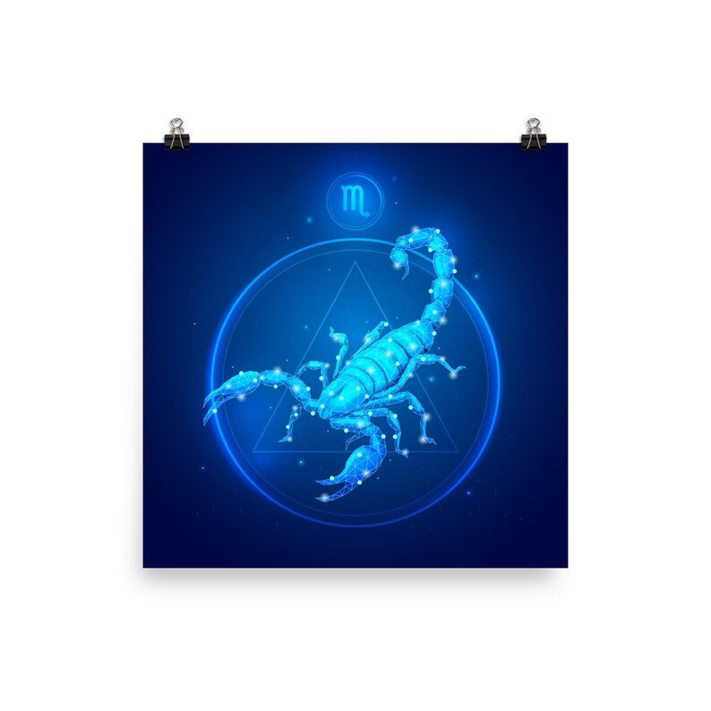 Scorpio Astrology Zodiac Printed Glow Neon Poster Posters - Etsy