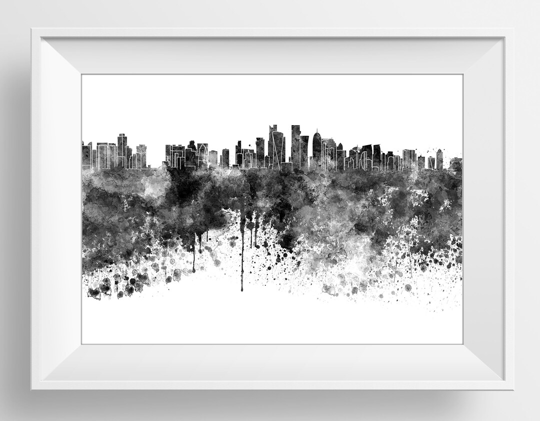 Illustrated Cityscape Print - Etsy