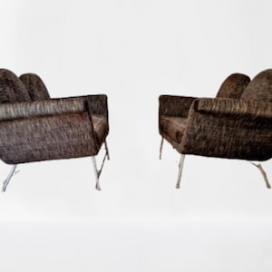 Pair of Italian Gondola Sofas Attributed to Salotti Ambrogi - Etsy