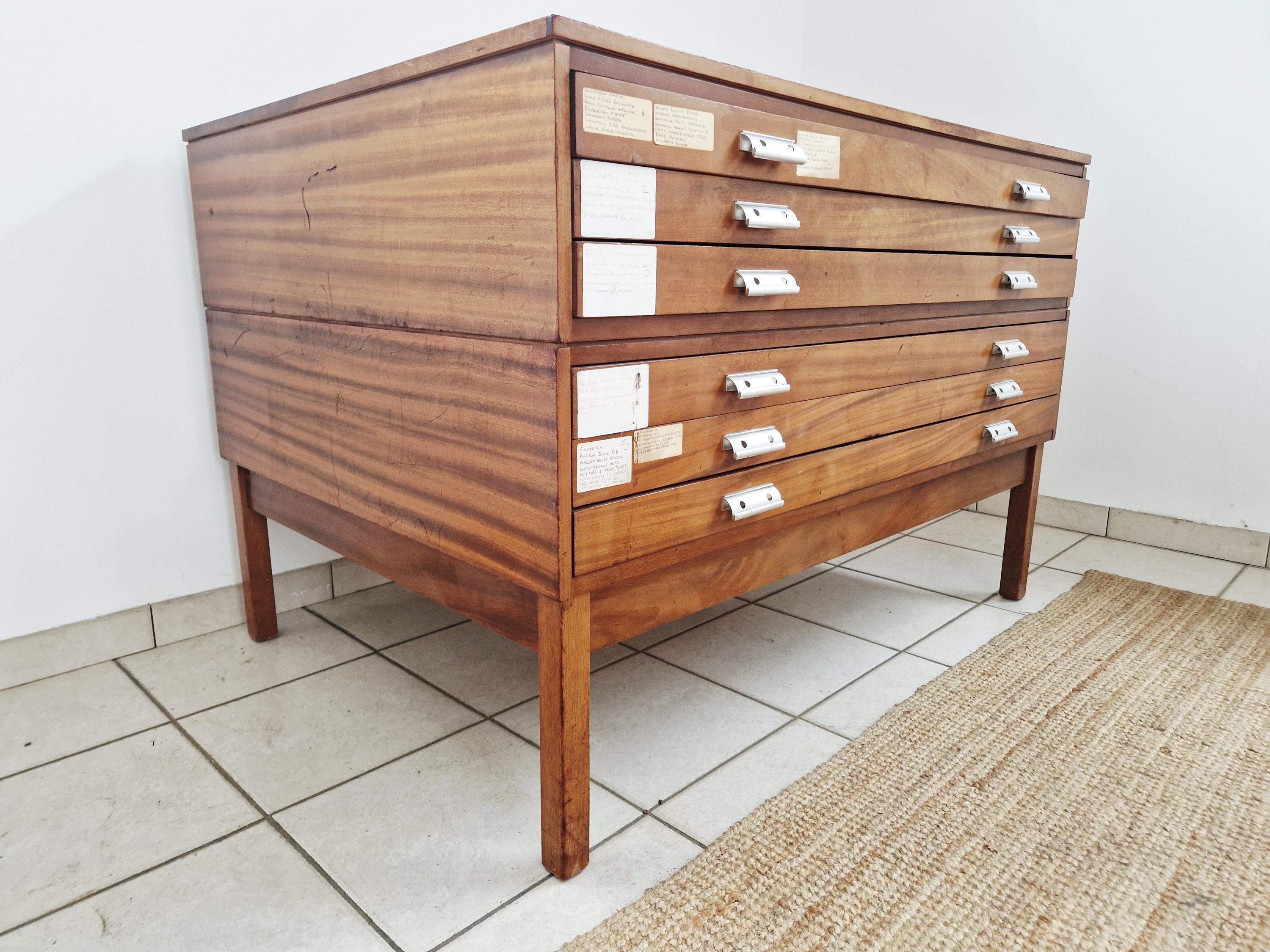 Mid Century Architects Planning Drawers Teak Dresser - Etsy