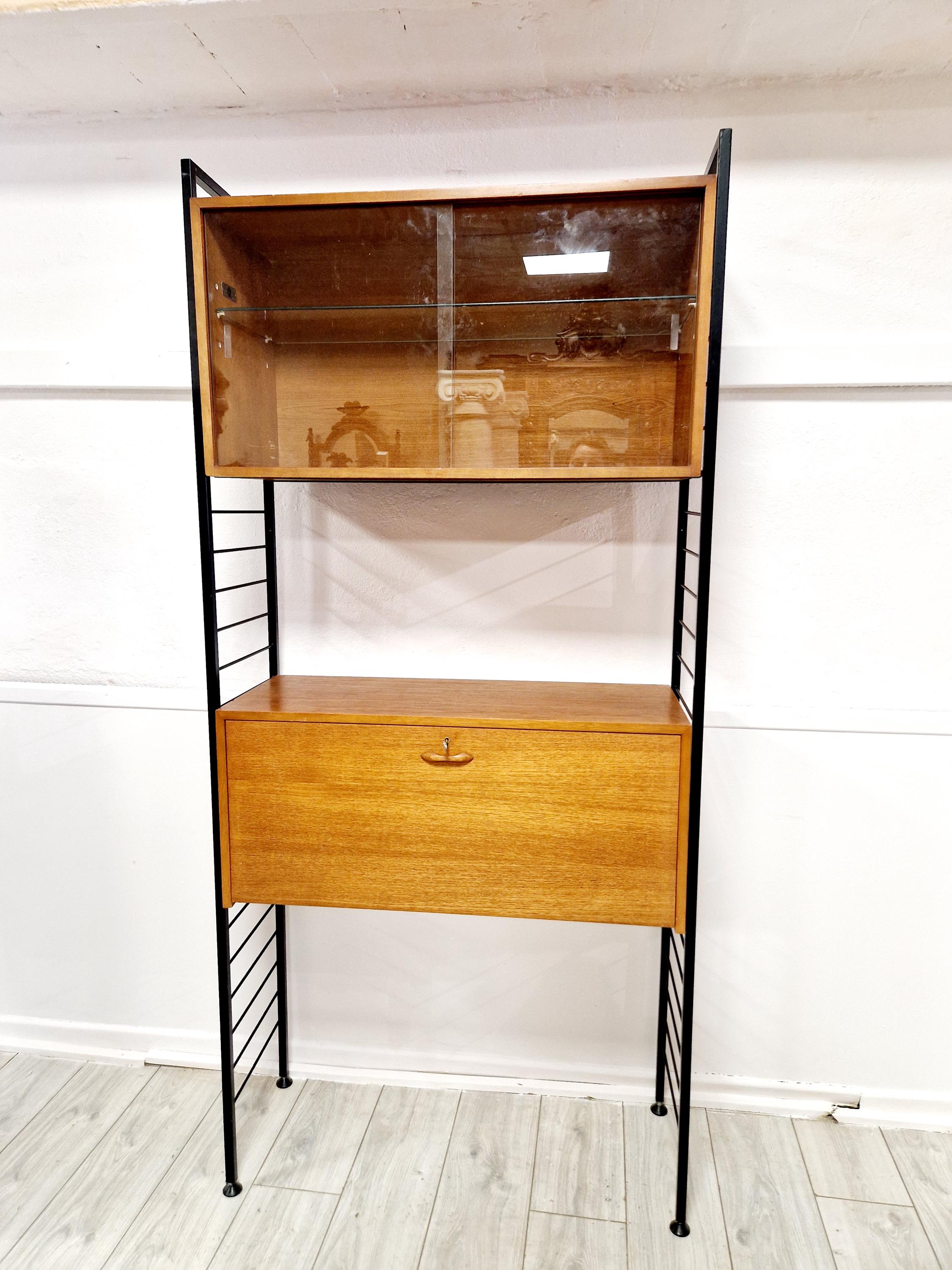 Mid Century Teak Bookcase Cupboard Staples Ladderax - Etsy