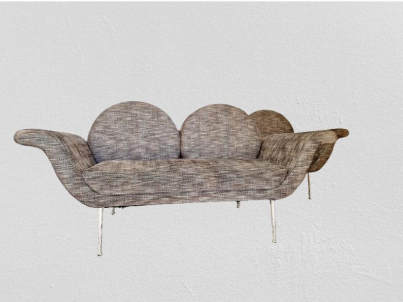 Pair of Italian Gondola Sofas Attributed to Salotti Ambrogi - Etsy