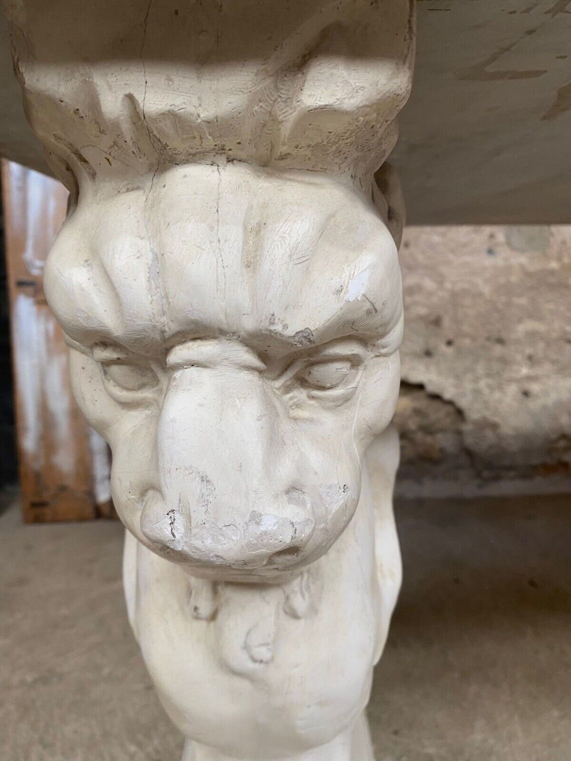 Large French Marble Table Carved Mythical Creatures to Base - Etsy