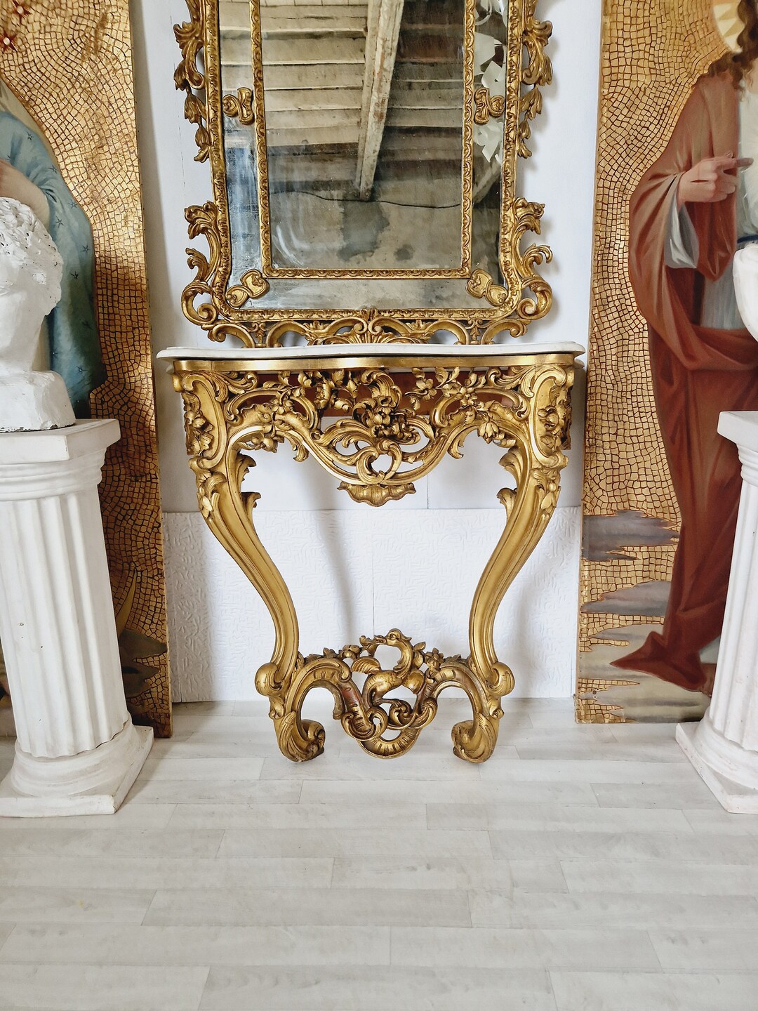 Antique French Console Table Louis XV Rococo - Etsy