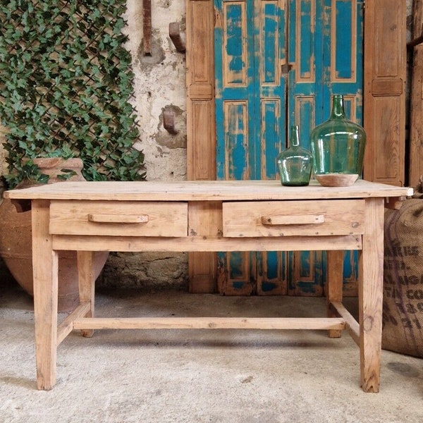 Antique Pine Dining Table - Etsy