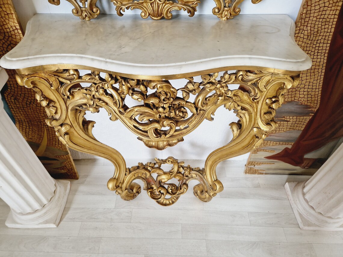 Antique French Console Table Louis XV Rococo - Etsy