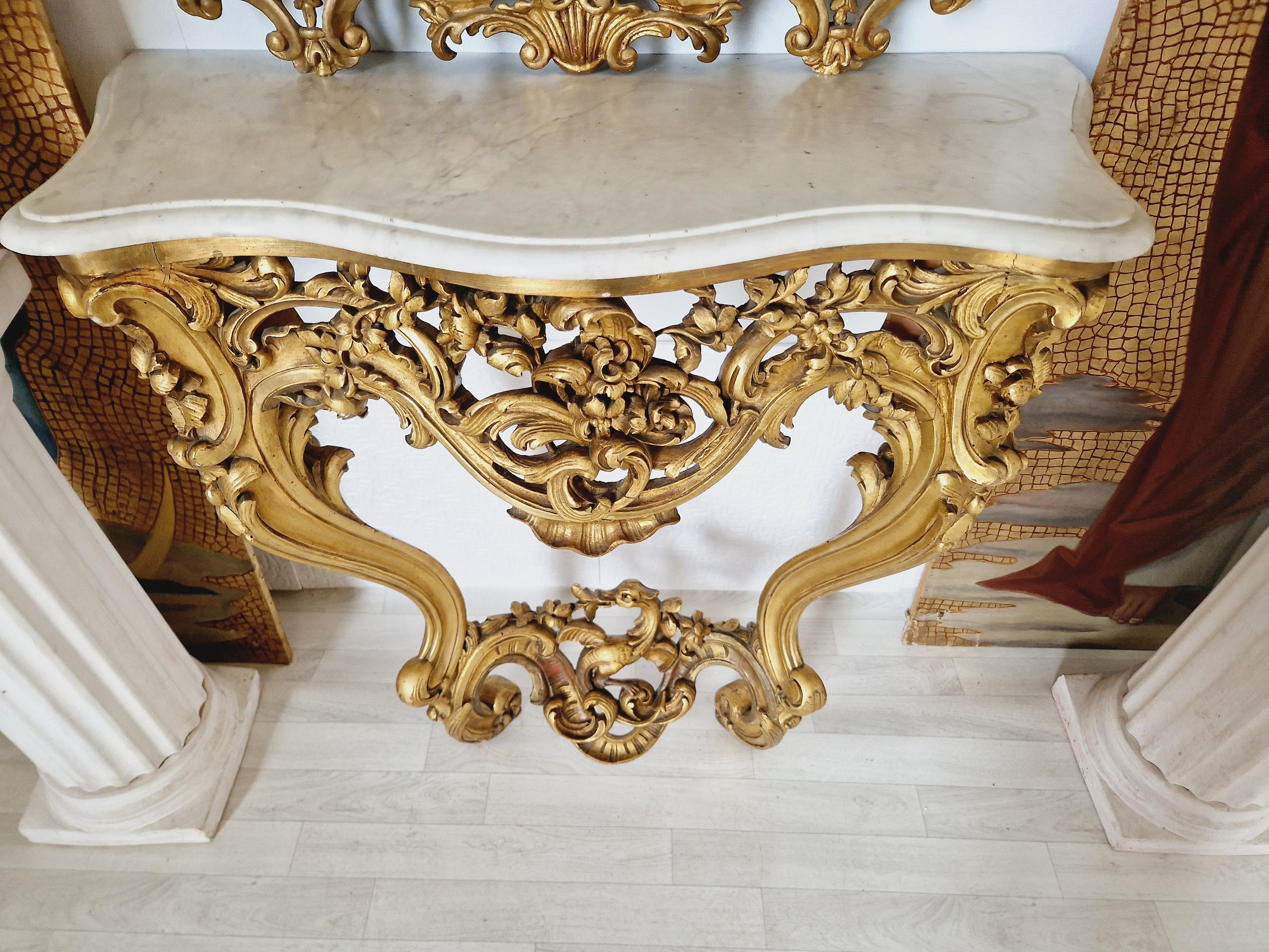 Antique French Console Table Louis XV Rococo - Etsy