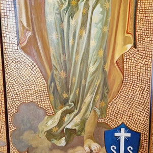 Triptych of Religious Oil Paintings With Gold Background - Etsy