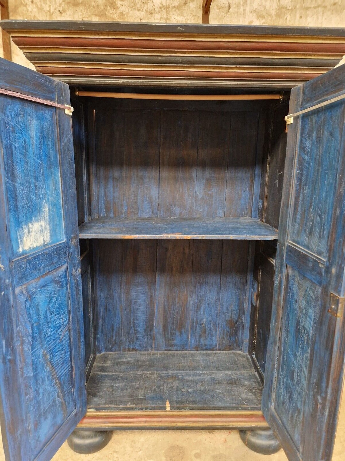 Antique Colonial Wardrobe German Schrank 19th Century - Etsy