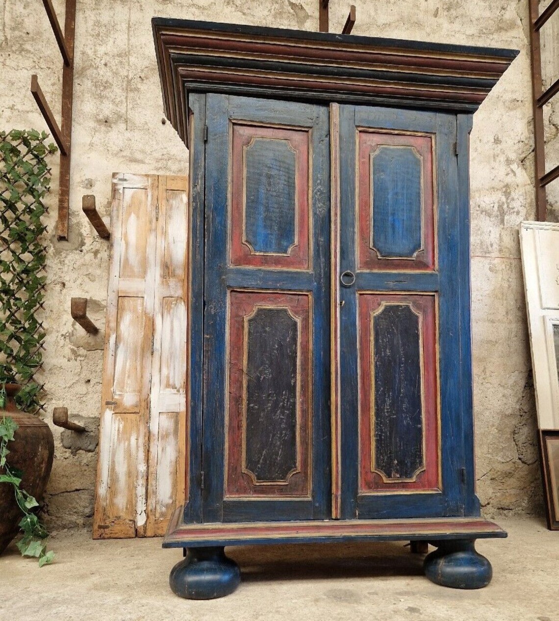 Antique Colonial Wardrobe German Schrank 19th Century - Etsy