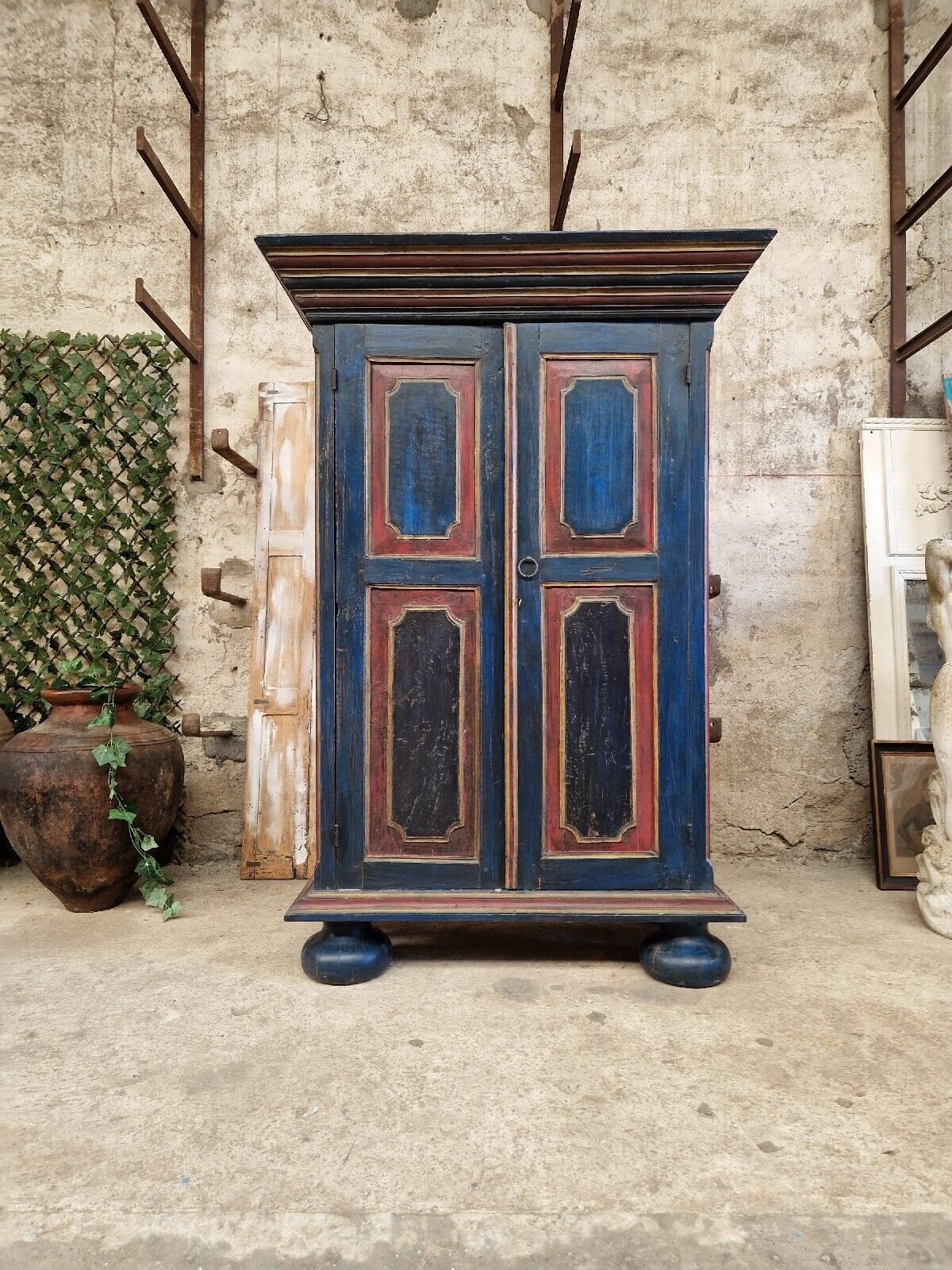 Antique Colonial Wardrobe German Schrank 19th Century - Etsy