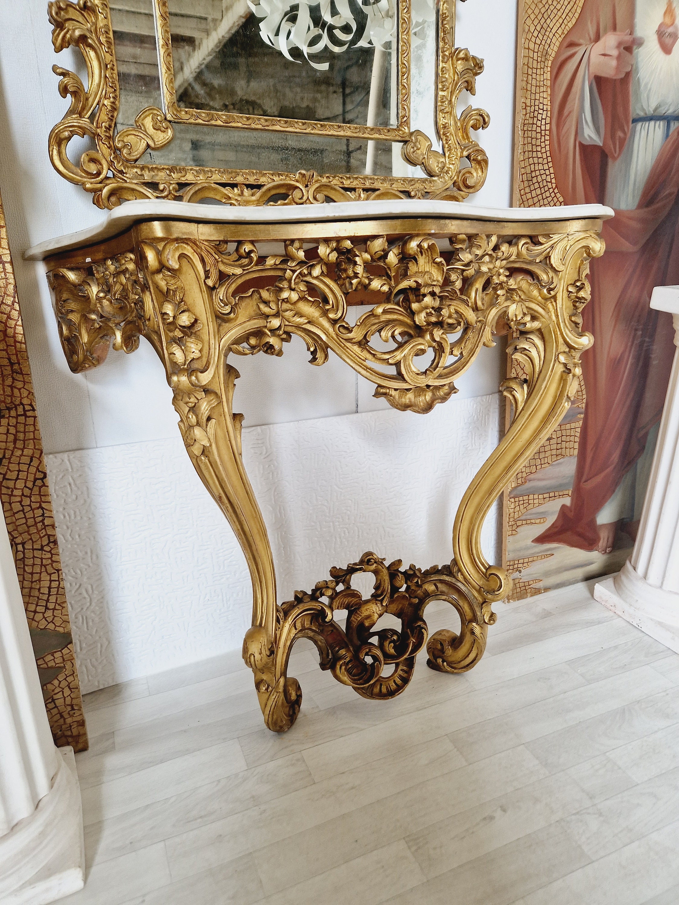 Antique French Console Table Louis XV Rococo - Etsy