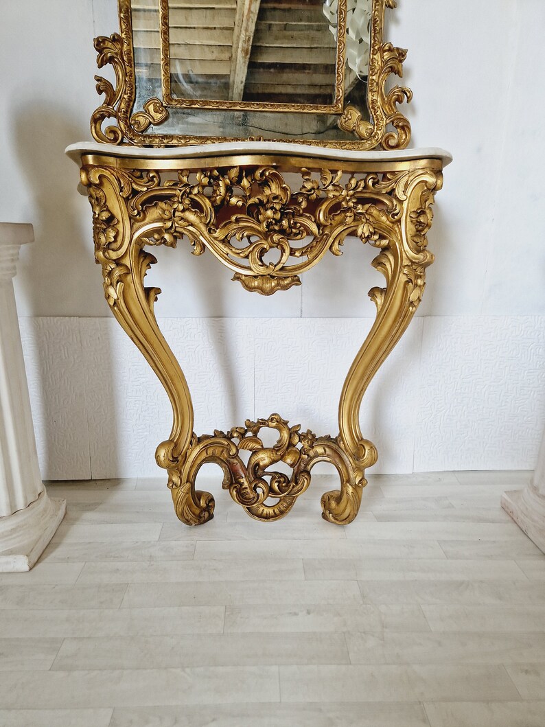 Antique French Console Table Louis XV Rococo - Etsy